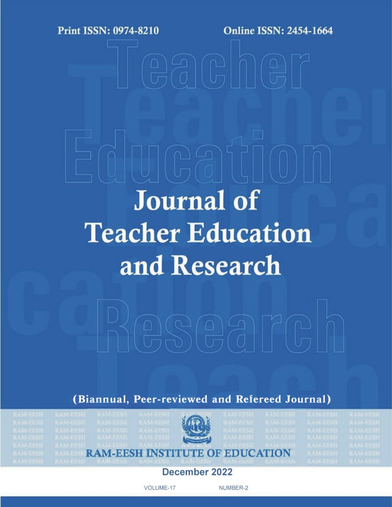 JOURNAL OF TEACHER EDUCATION AND RESEARCH JOURNAL OF TEACHER EDUCATION AND RESEARCH